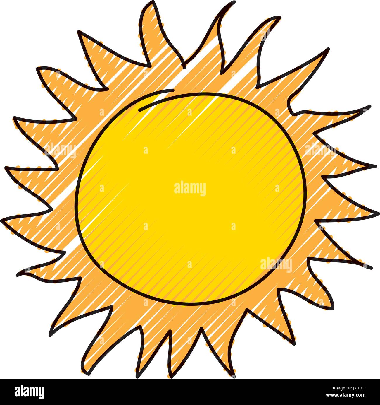 summer sun drawing icon Stock Vector Image & Art - Alamy