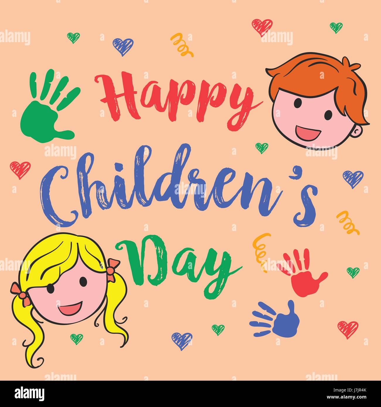 Happy children day cute style Stock Vector Image & Art - Alamy