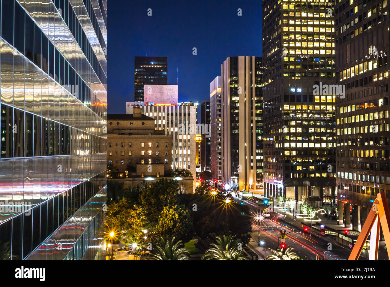 Nights in Downtown Los Angeles Stock Photo - Alamy