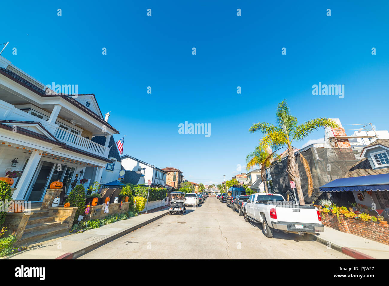 street in Balboa Island, California Stock Photo - Alamy