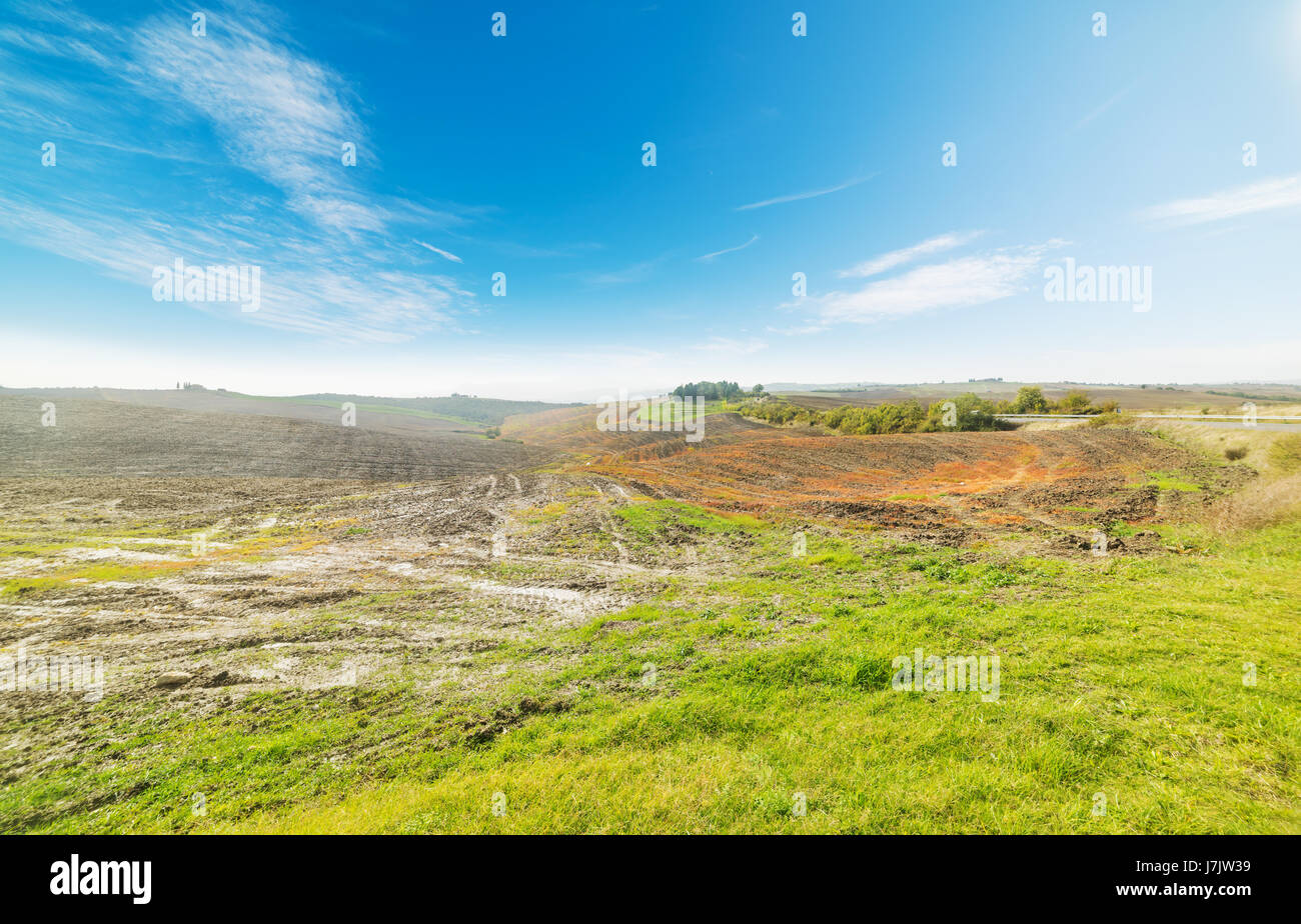 Cloudy sky over a Tuscan valley, Italy Stock Photo - Alamy