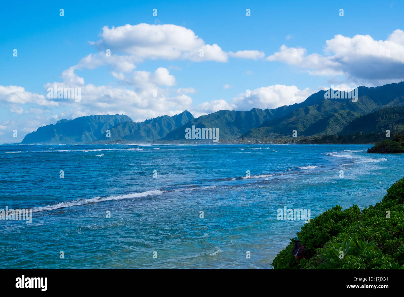 Tropical Paradise Beach Oahu Hawaii Stock Photo - Alamy