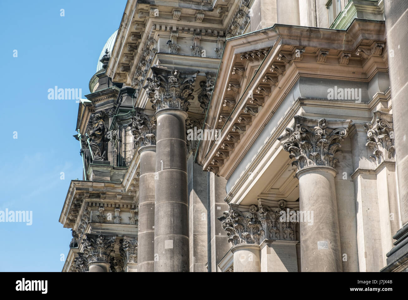 Classical historic building details, coloums, pillars, capitals and ...