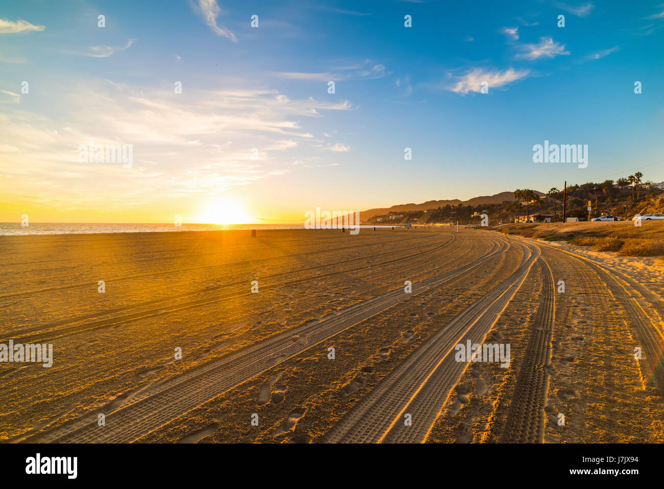 colorful sunset in Malibu, California Stock Photo - Alamy