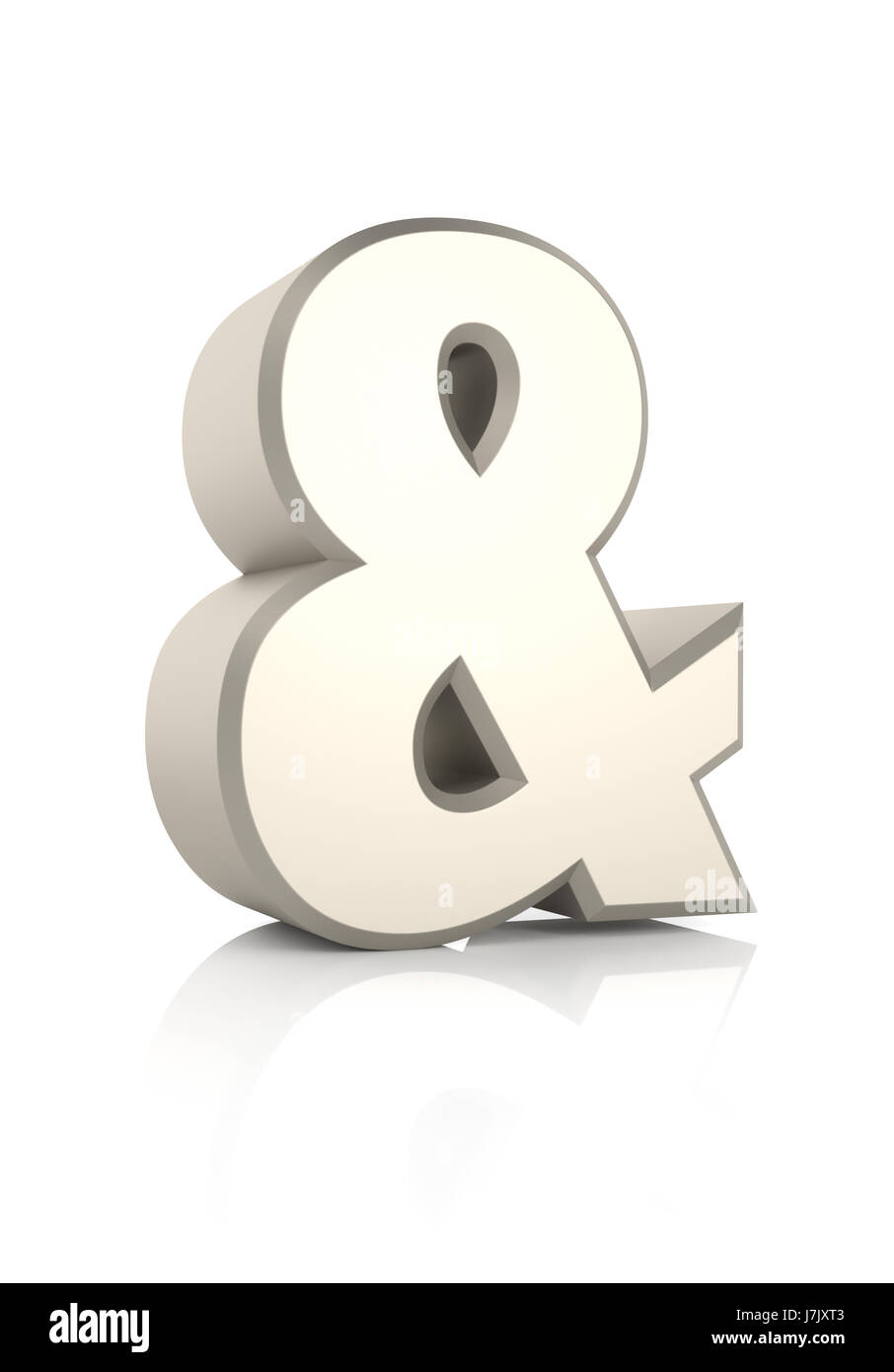 Ampersand sign isolated on white background. 3d render Stock Photo - Alamy
