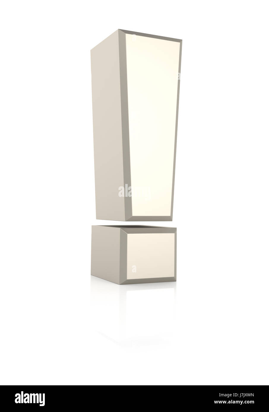 Exclamation sign isolated on white background. 3d render Stock Photo ...