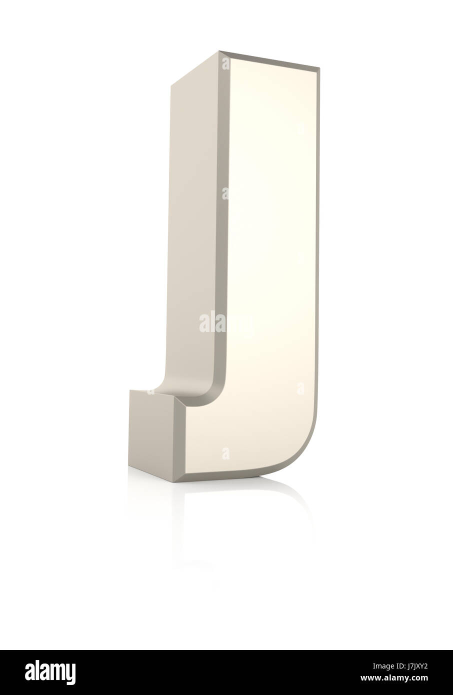 Letter J isolated on white background. 3d render Stock Photo - Alamy