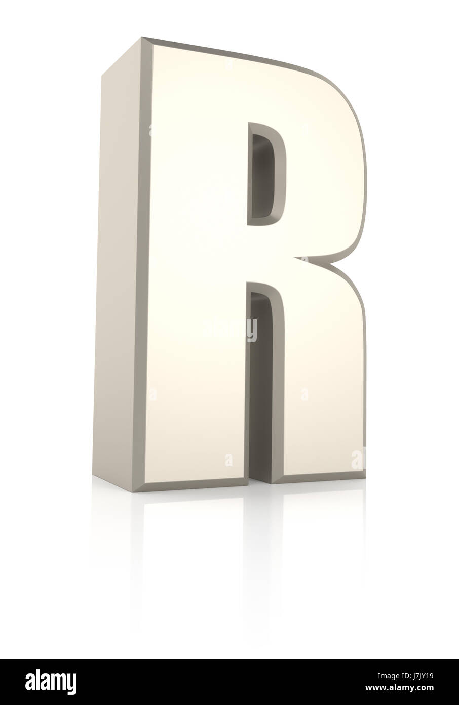 Letter R isolated on white background. 3d render Stock Photo - Alamy