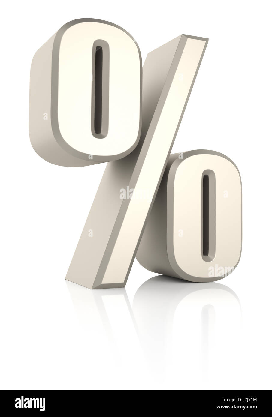 Percent sign isolated on white background. 3d render Stock Photo - Alamy