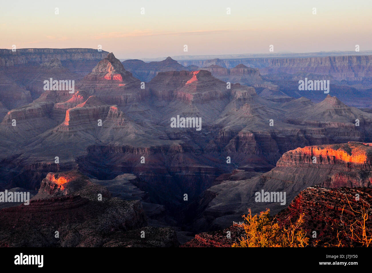 Sunrise from Grandview Point, South Rim, Grand Canyon National Park ...