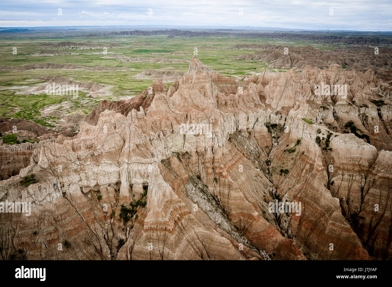 Aerial view of Badlands National Park, South Dakota Stock Photo - Alamy