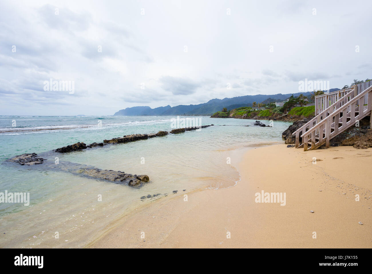 Tropical Paradise Beach Oahu Hawaii Stock Photo - Alamy