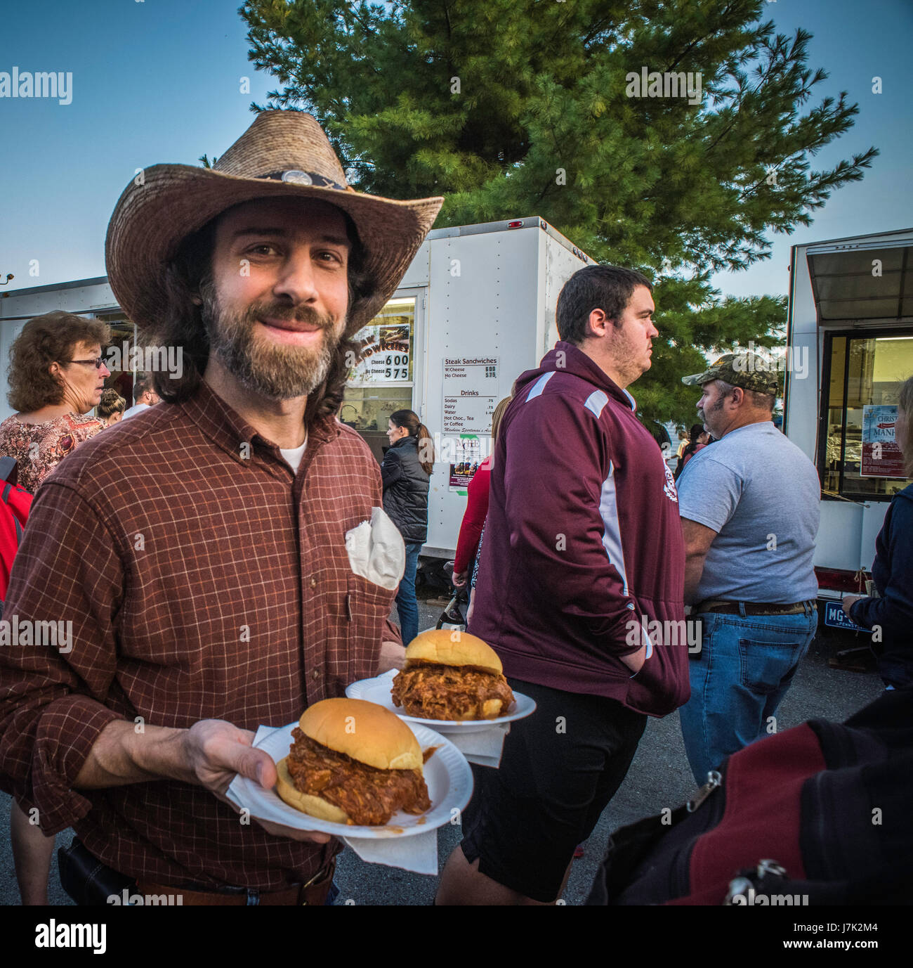 Small town country fair. Annual event. Good food, animal judging Stock ...