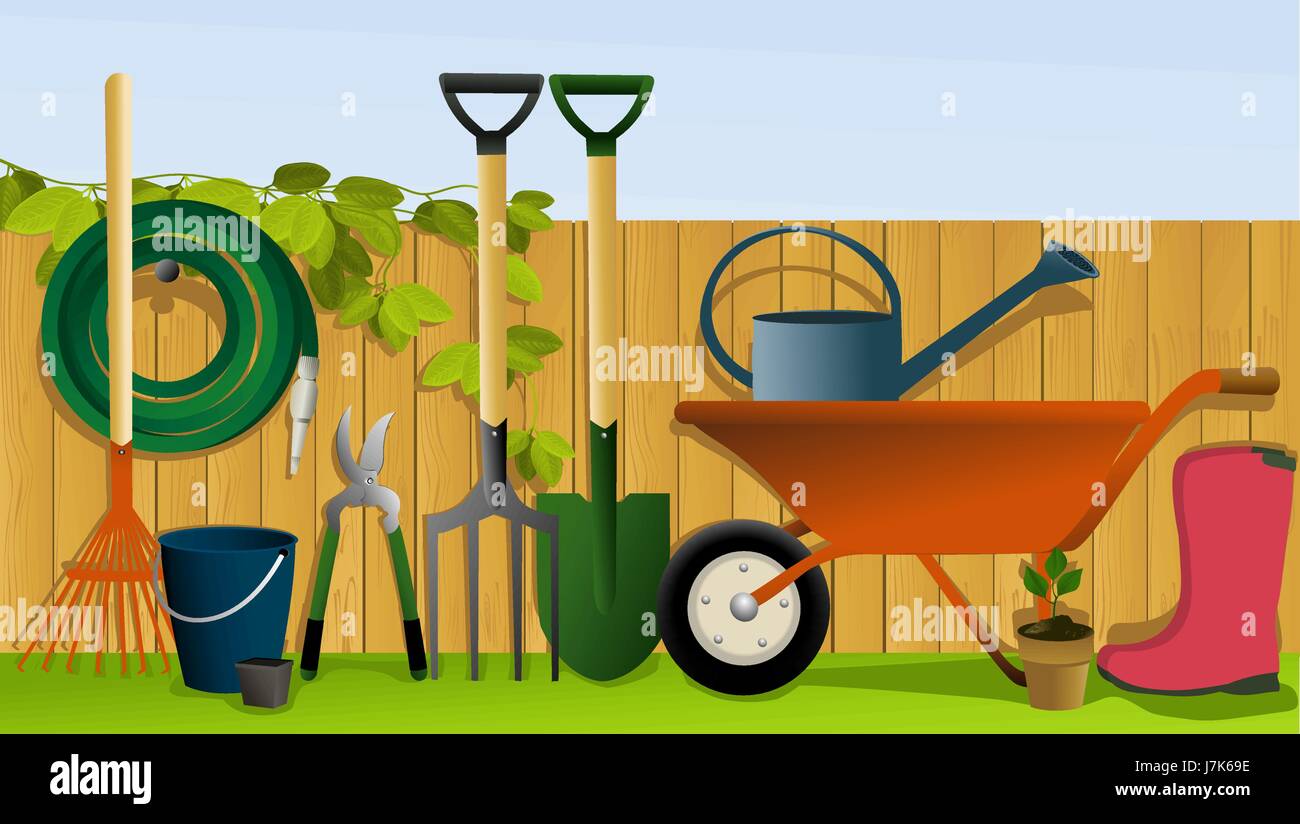 Set of garden tools Stock Vector Image & Art - Alamy