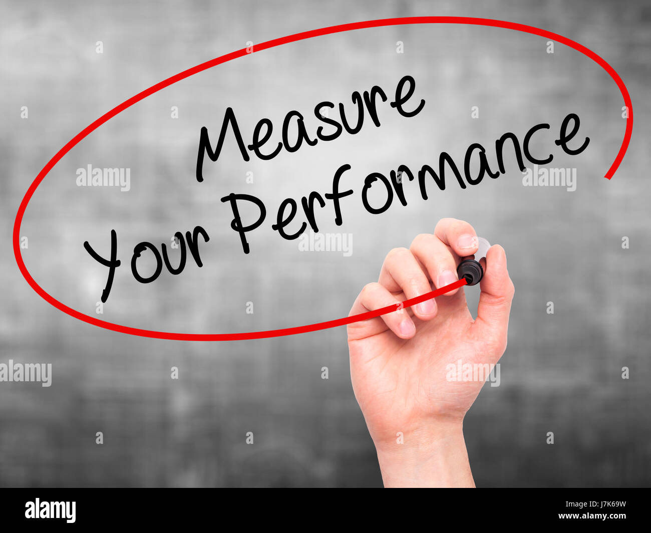 Man Hand writing Measure Your Performance with black marker on visual ...