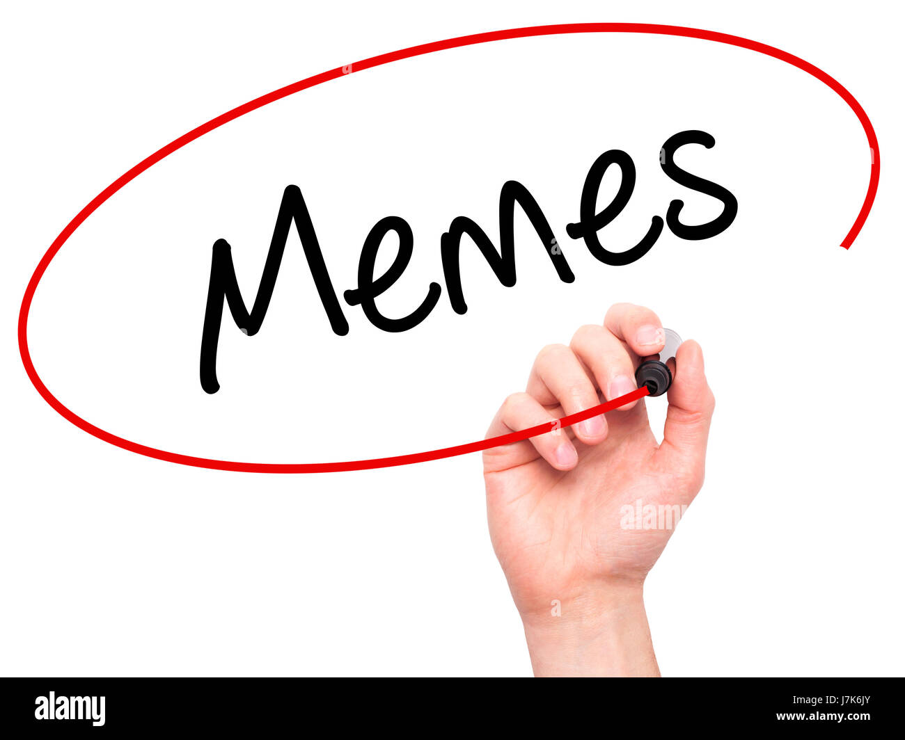Man Hand writing Memes with black marker on visual screen. Isolated on ...