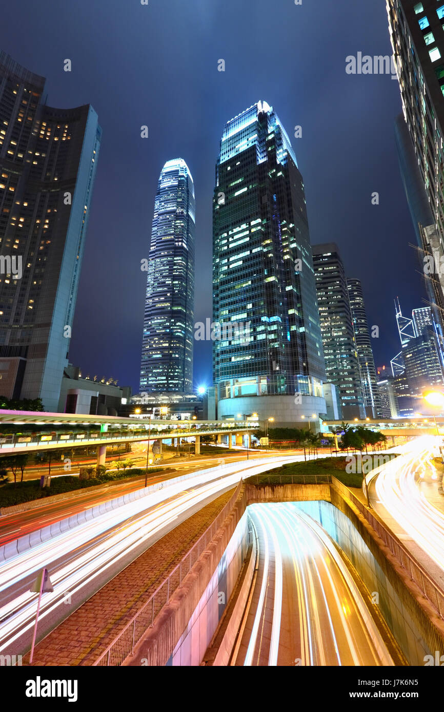 traffic transportation night nighttime transport light blue motion ...