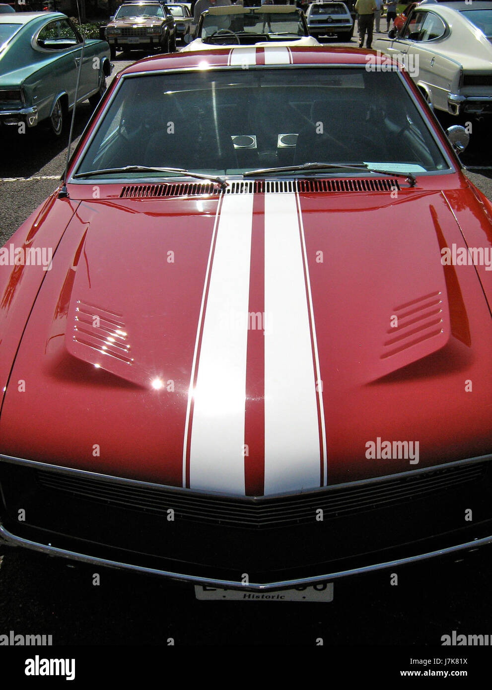 1969 AMC AMX red 2010 MD racingstripe Stock Photo - Alamy