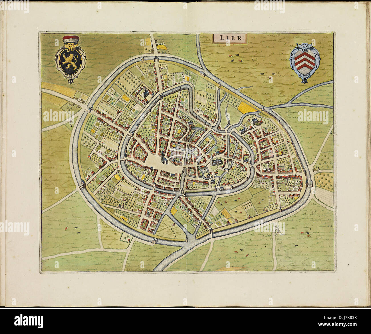 This map, part of the 1698 Atlas de Wit, showcases detailed ...
