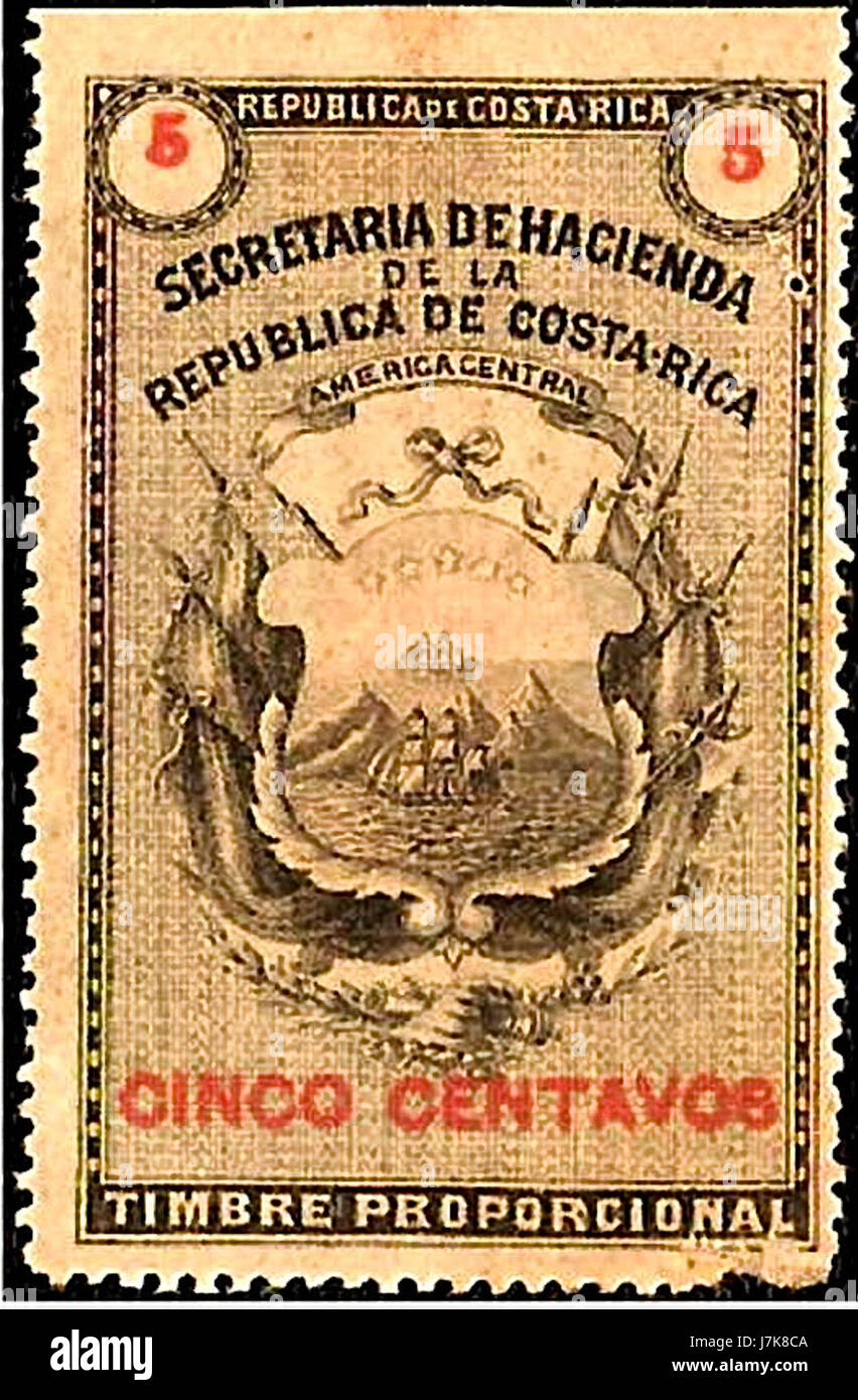 A depiction of a ship associated with Costa Rica, illustrating the ...