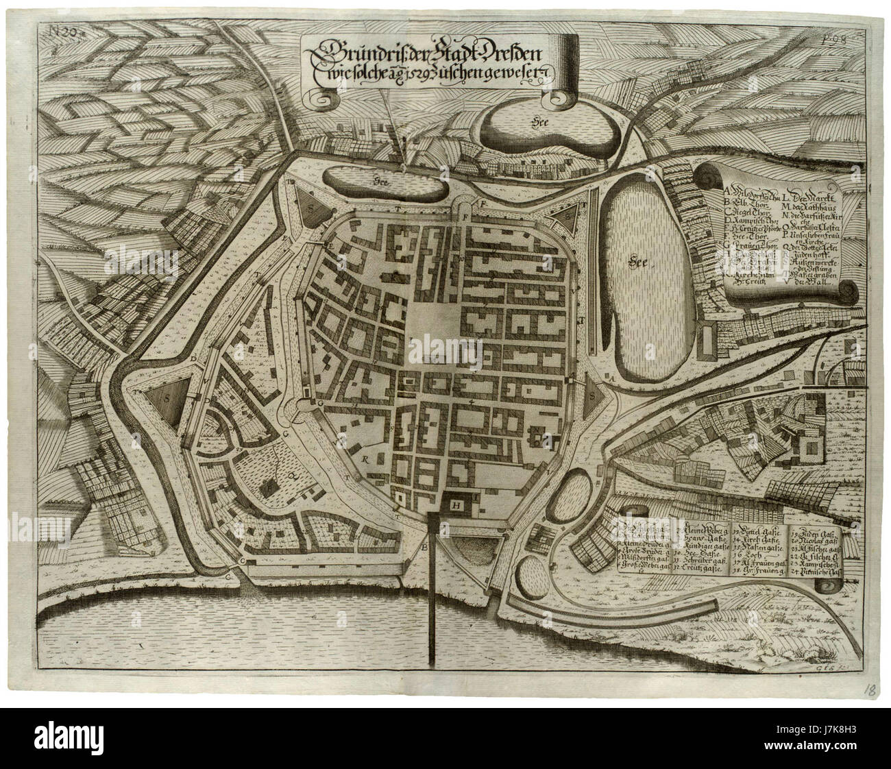 Anton Weck's 1529 map of the city of Dresden is an early example of ...