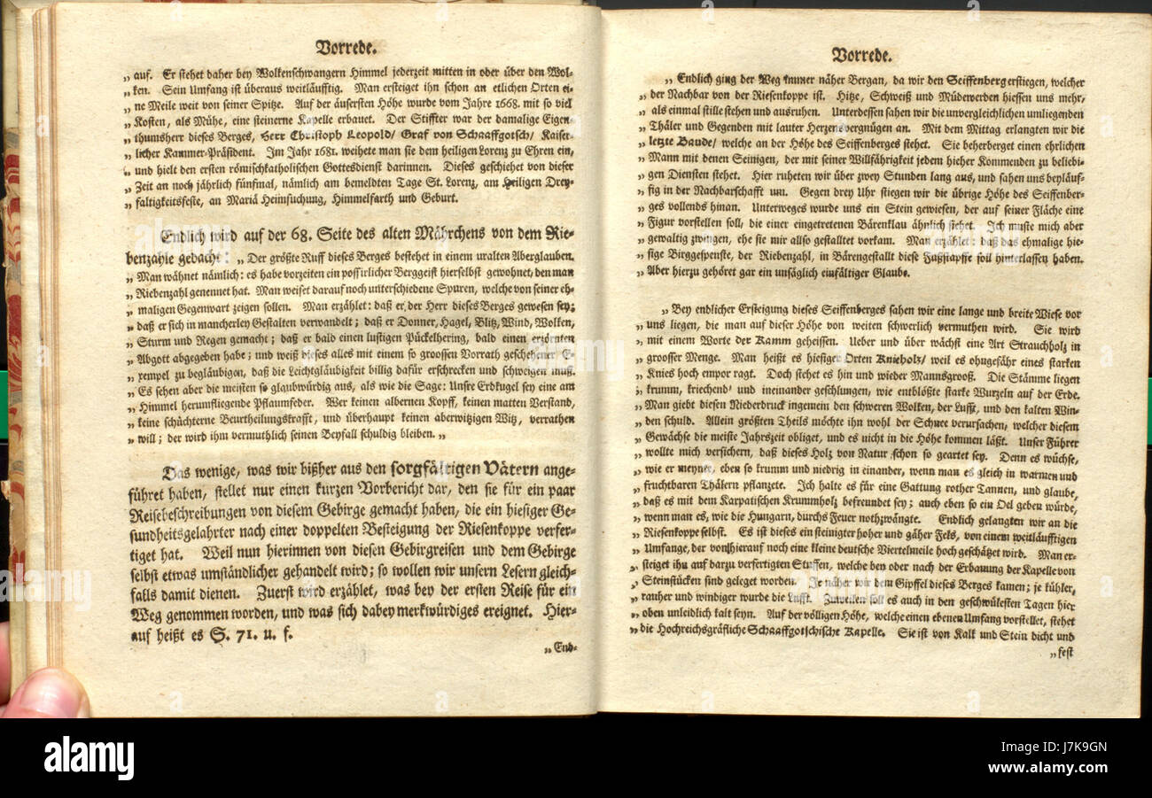 1736 dietrich brahn reisen auf das riesengebirge 08 Stock Photo - Alamy