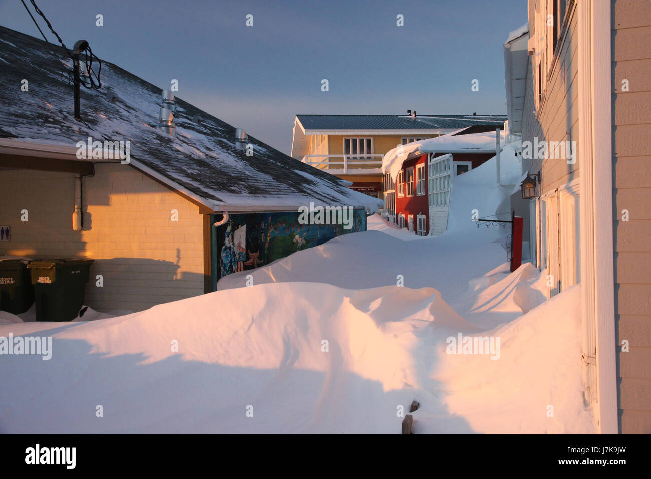 This image captures a historical moment in Quebec, taken in February ...