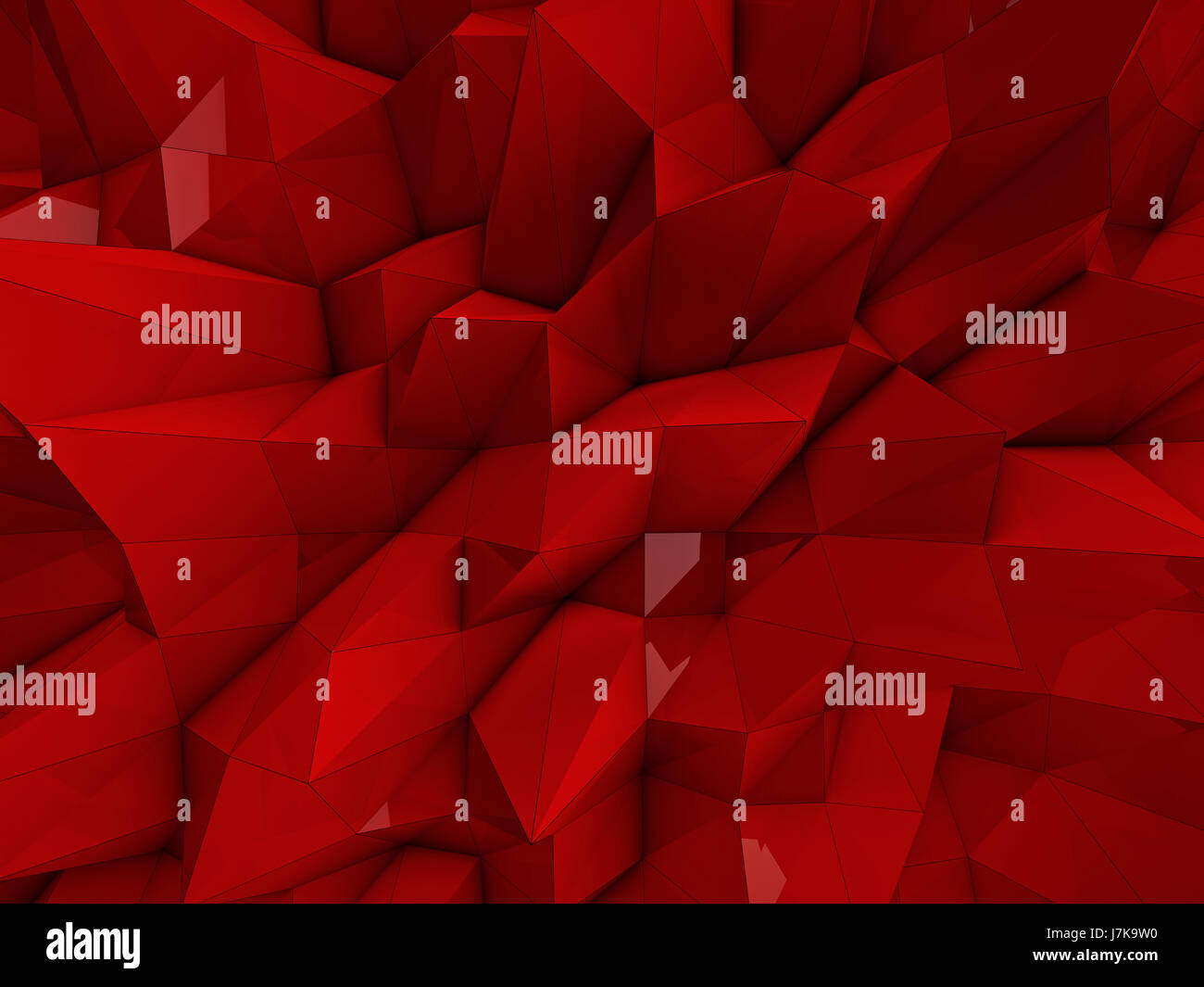 Abstract Polygonal Background in Red, Top View Stock Photo - Alamy