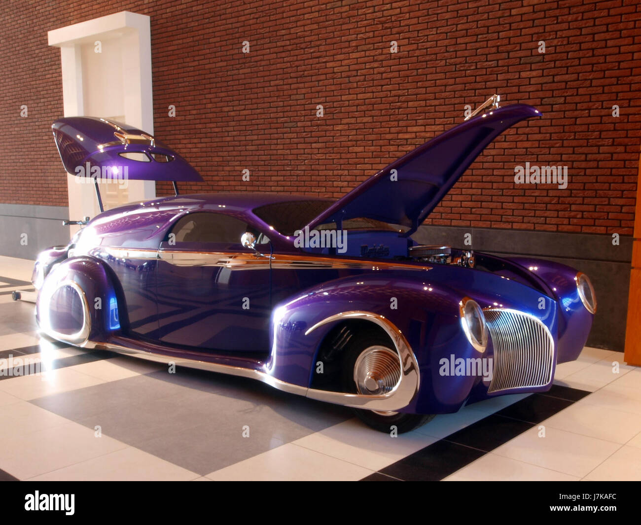 This 1939 Ford Leadsled, featuring a candy purple finish, is a classic ...