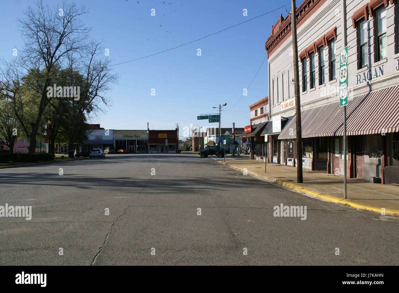 The image captures the Main Square in Cuthbert, Georgia, on March 12 ...