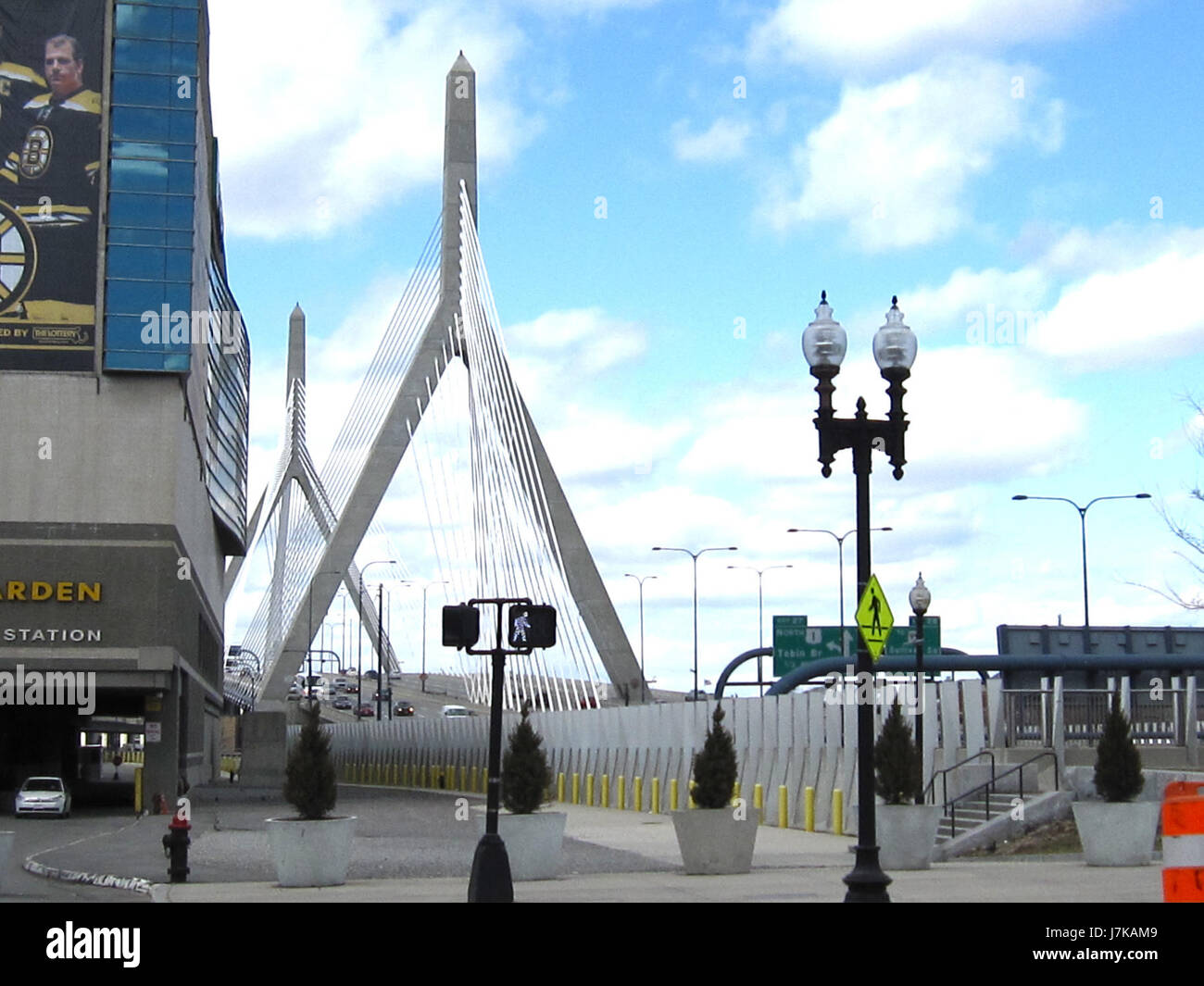 This image highlights a street scene from Causeway Street, Boston ...