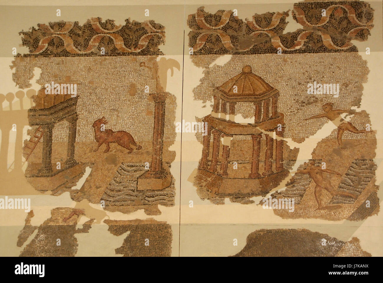A circus mosaic likely refers to a visual representation or artwork ...