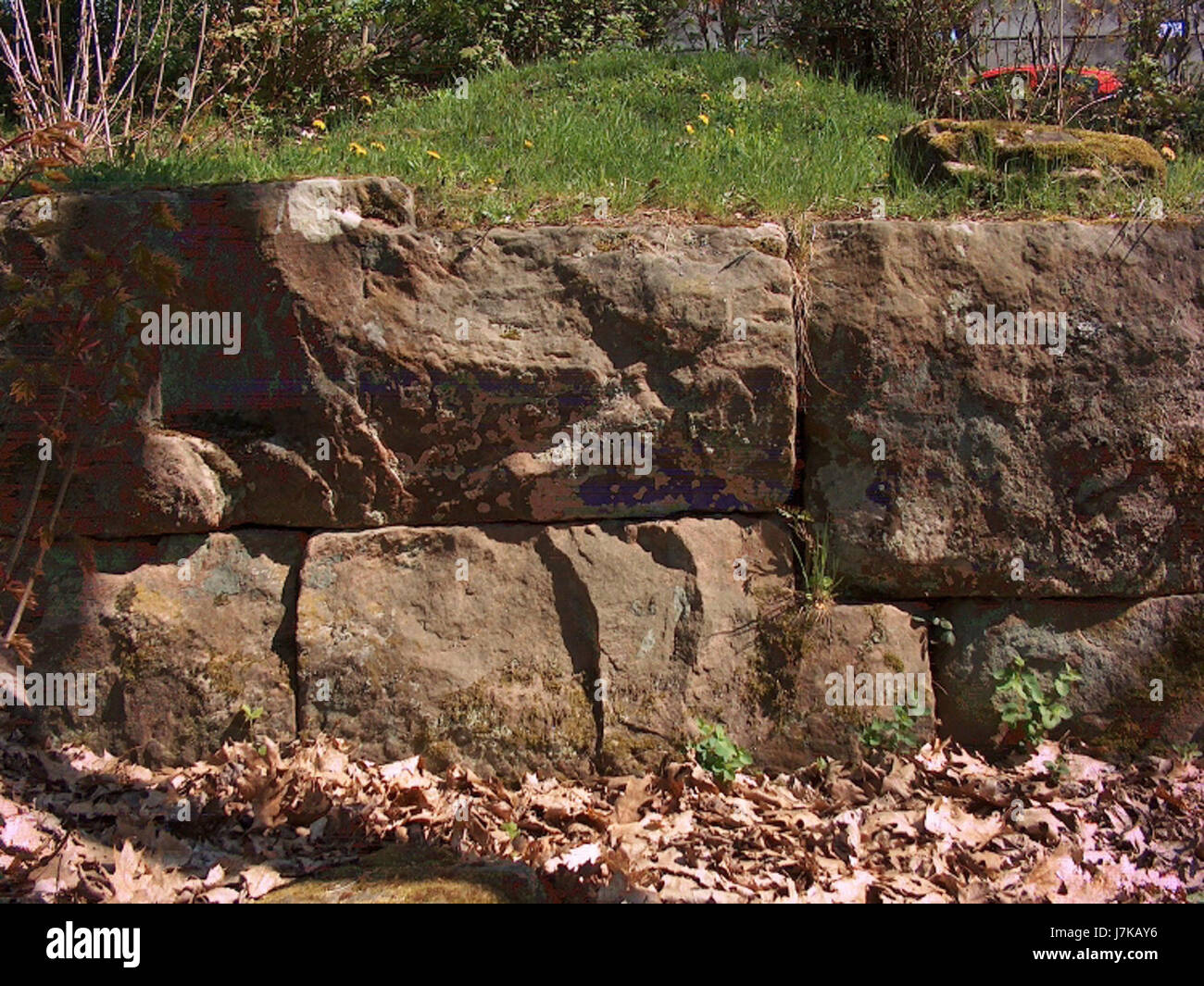 The Roman Castle (Roemerkastell) in Saarbruecken, Germany, represents ...