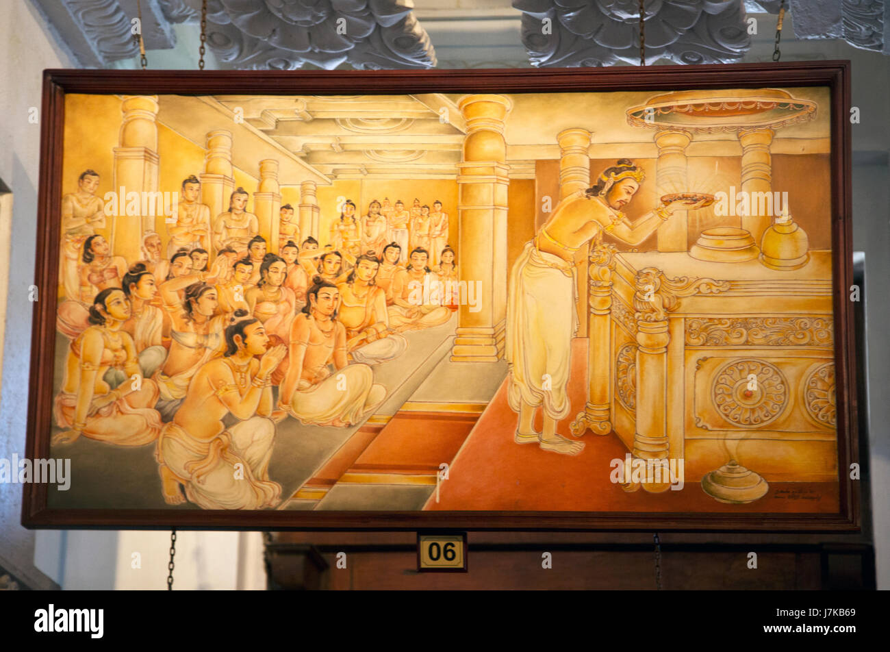 Kandy Sri Lanka Temple of the Sacred Tooth Sri Dalada Museum Painting ...