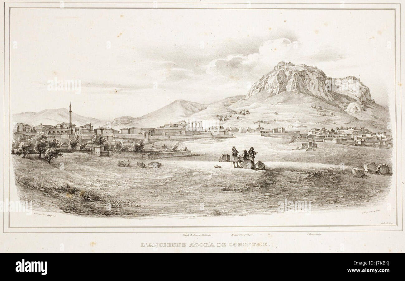 Ancient corinth map hi-res stock photography and images - Alamy