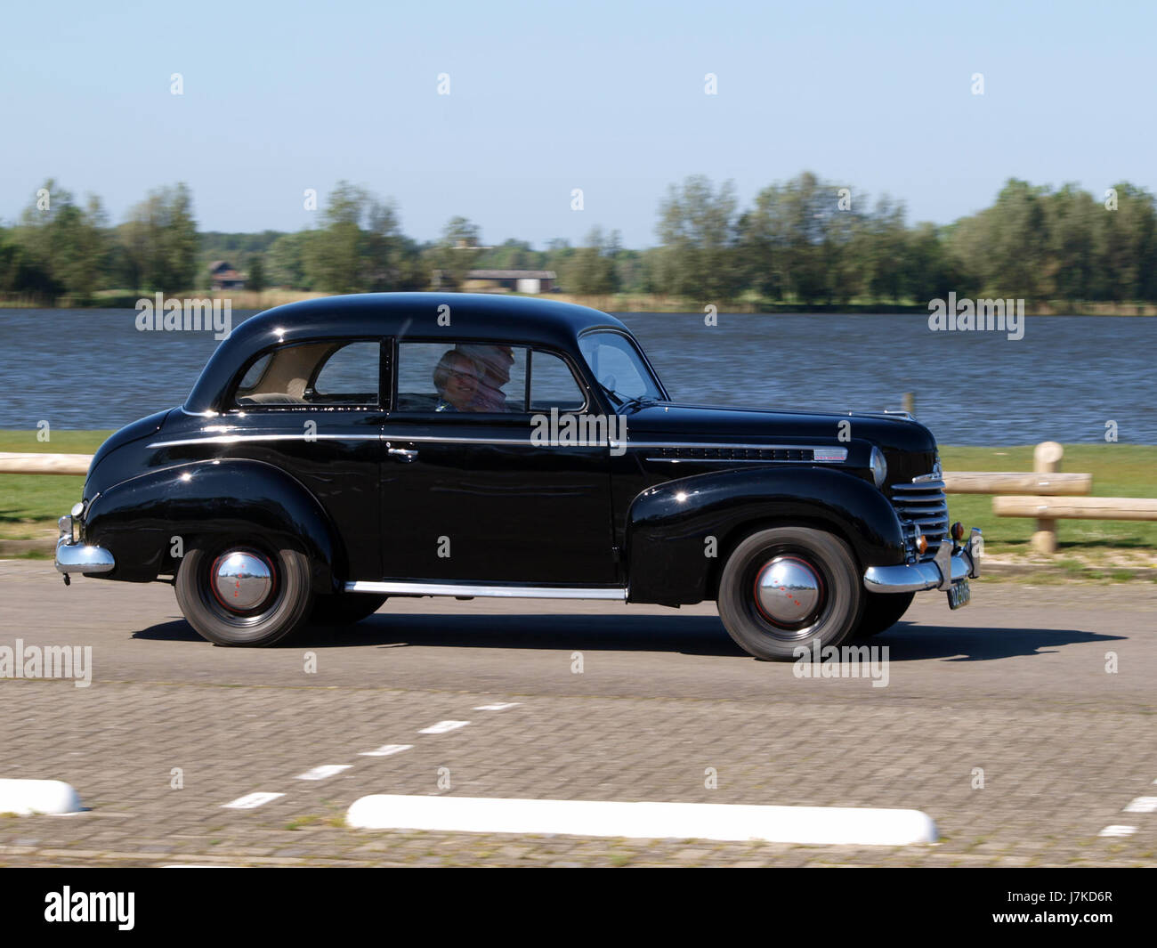 A 1952 model of the Opel Olympia, showcasing its classic design. The ...