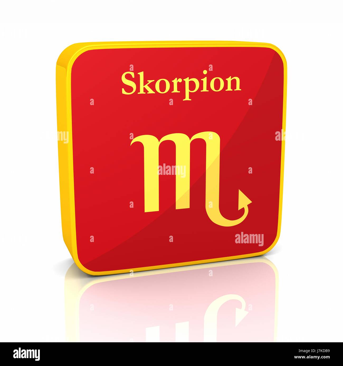 zodiac - scorpio red gold Stock Photo - Alamy