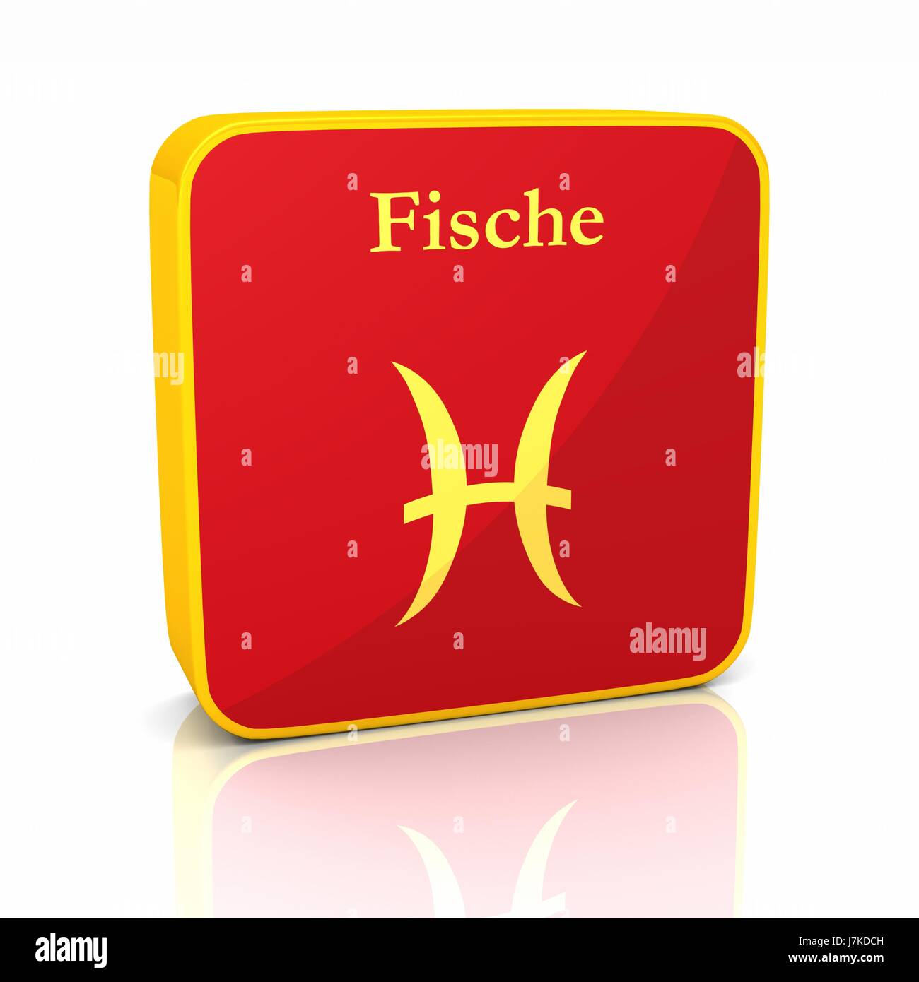 zodiac - pisces red gold Stock Photo - Alamy