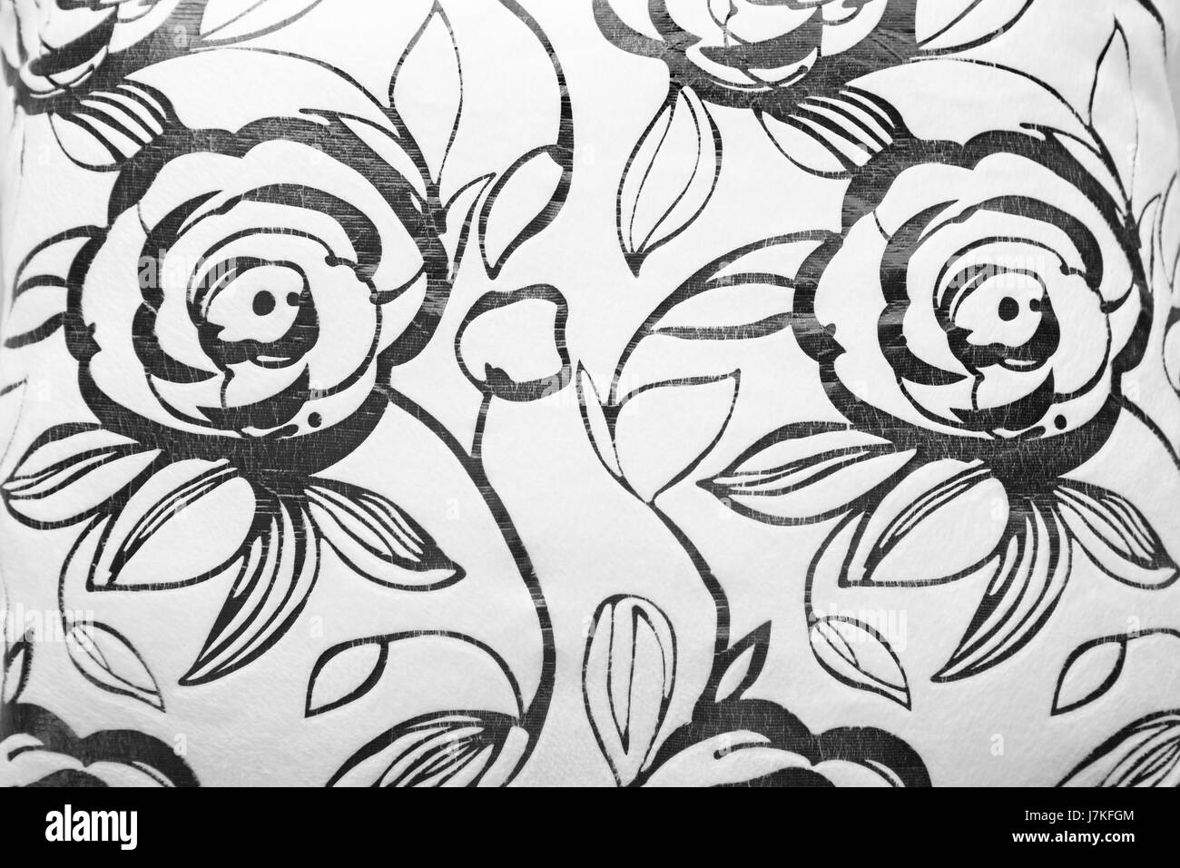 Beautiful Monochromatic Floral Pattern Design Stock Photo - Alamy