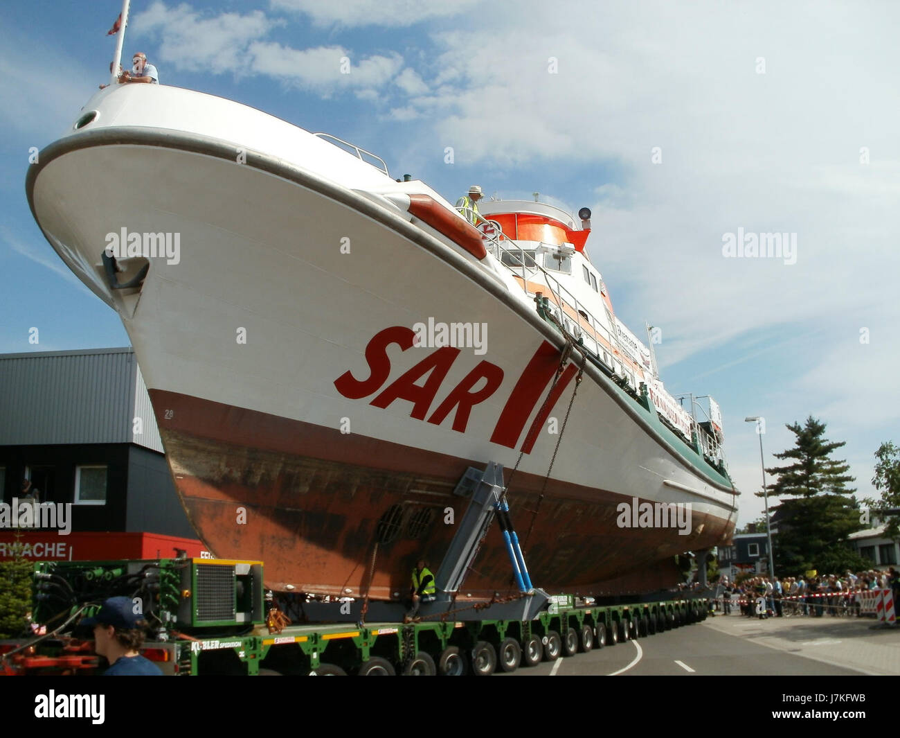 A photograph of the Seenotkreuzer Essberger, a German rescue vessel ...