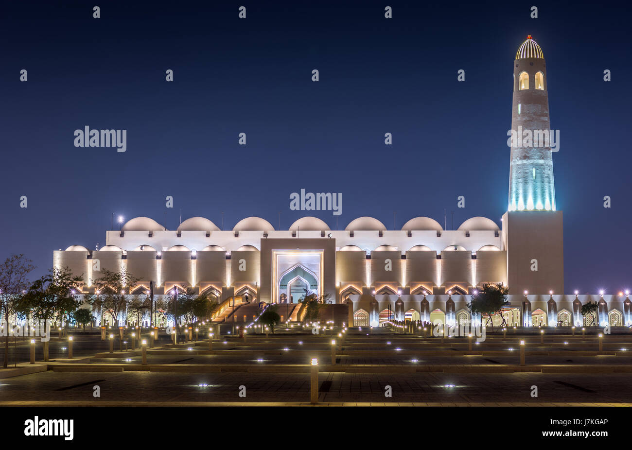 The State Mosque of Qatar in Doha, Qatar, Middle East. Sheikh Muhammad ...