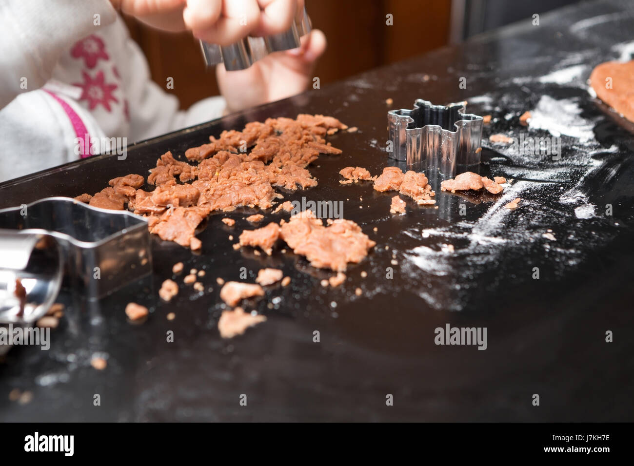 Young Child Learning To Bake Stock Photo - Alamy
