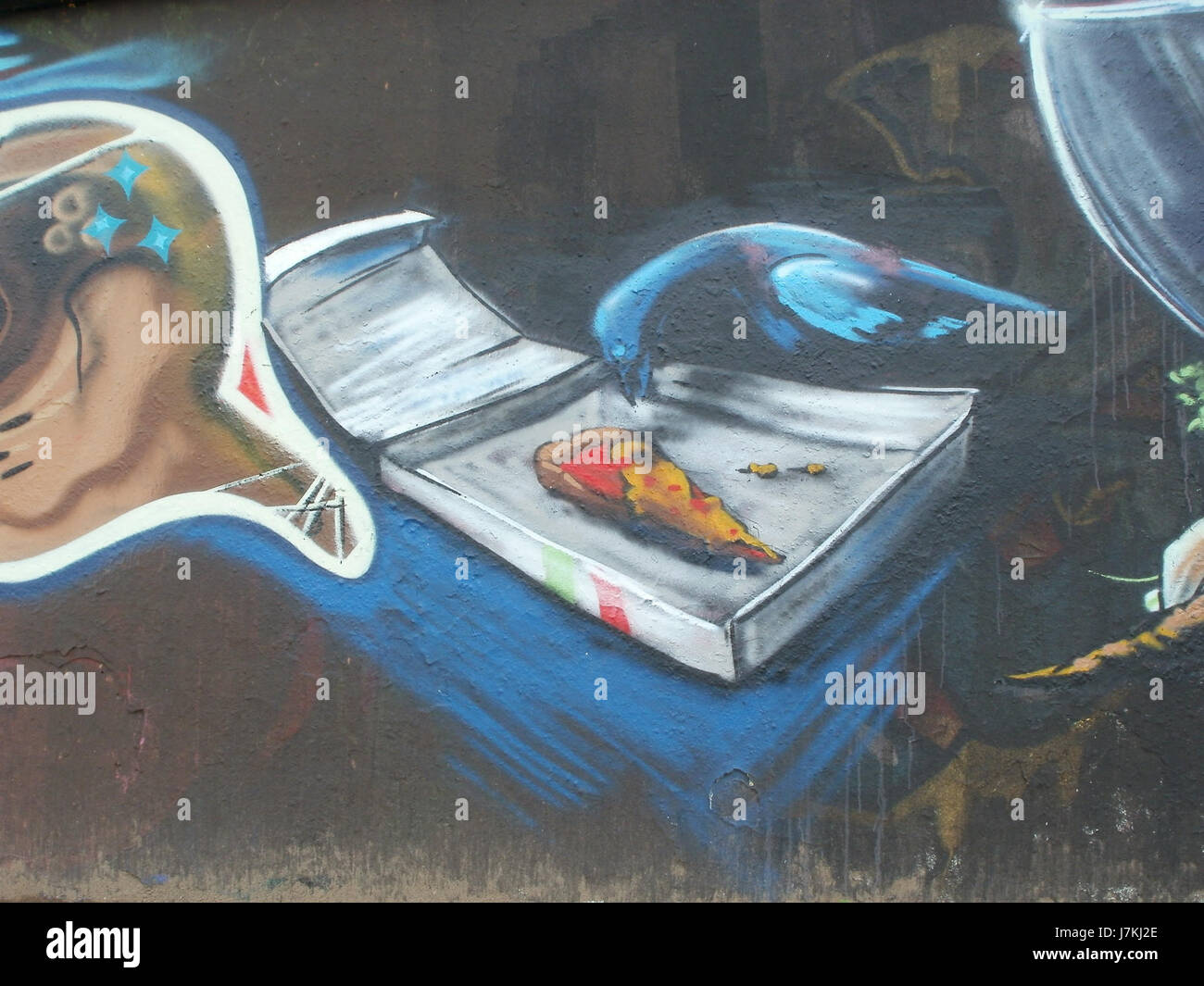 The graffiti from SaarbrÃ¼cken on June 17, 2011, captures urban street ...