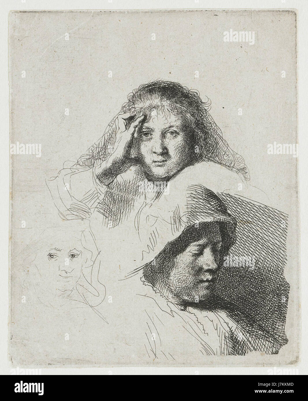 This image represents a work by Rembrandt, a Dutch master known for his ...