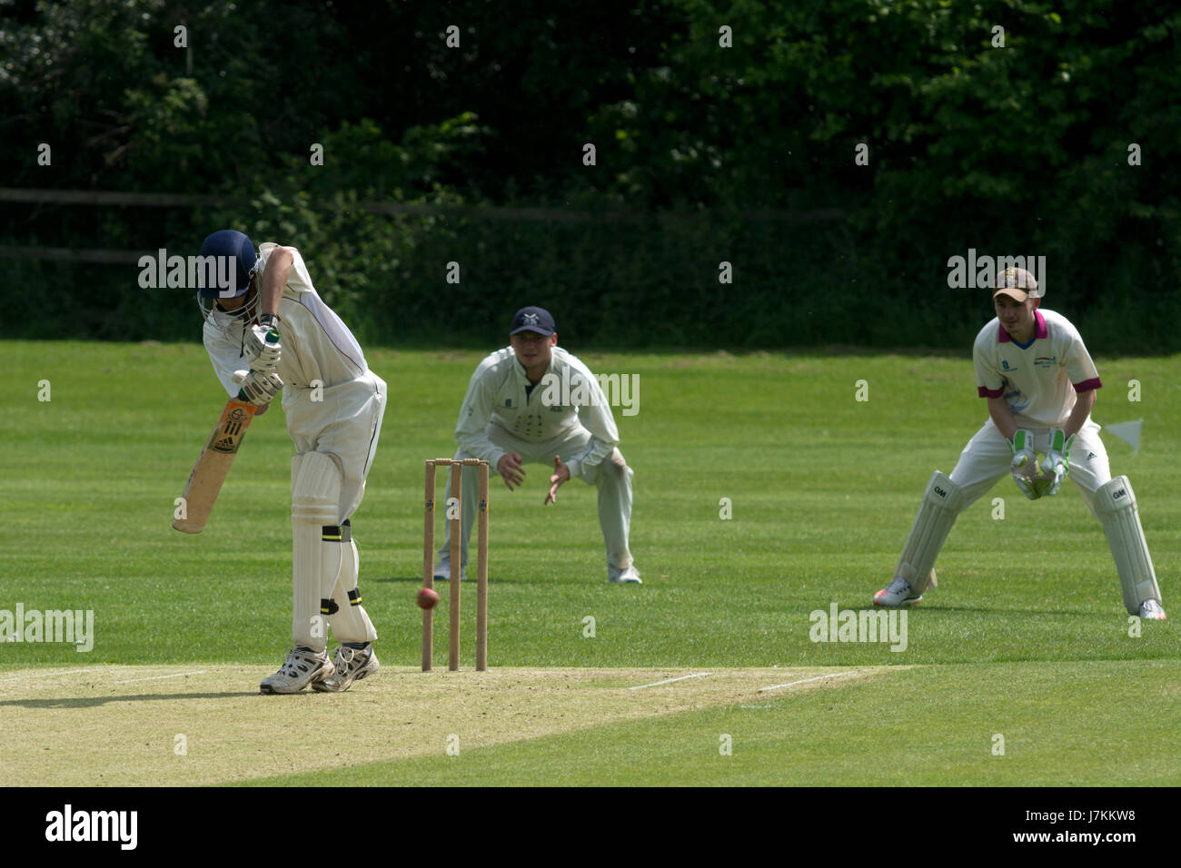 Cricket players wearing whites hi-res stock photography and images - Alamy