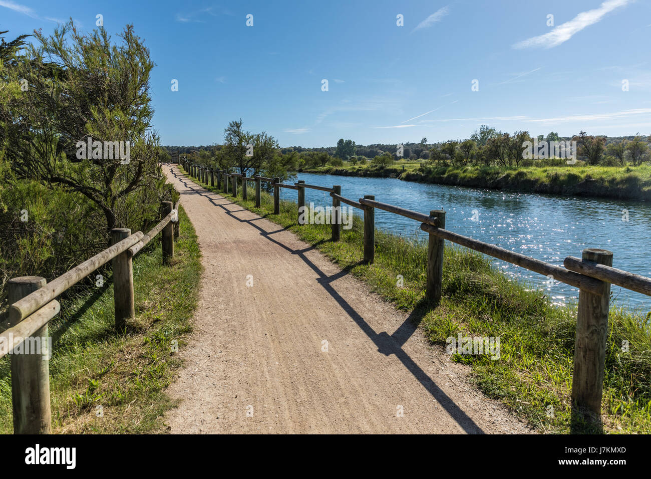 Path in the Olonne swamp (Vendee, France Stock Photo - Alamy