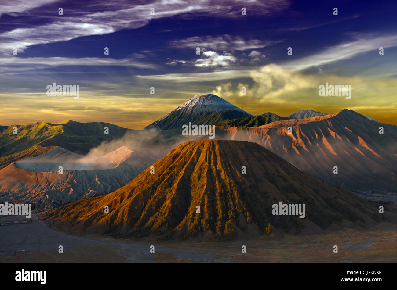 Mount Bromo. Portrait. Hybrid Paint Stock Photo - Alamy
