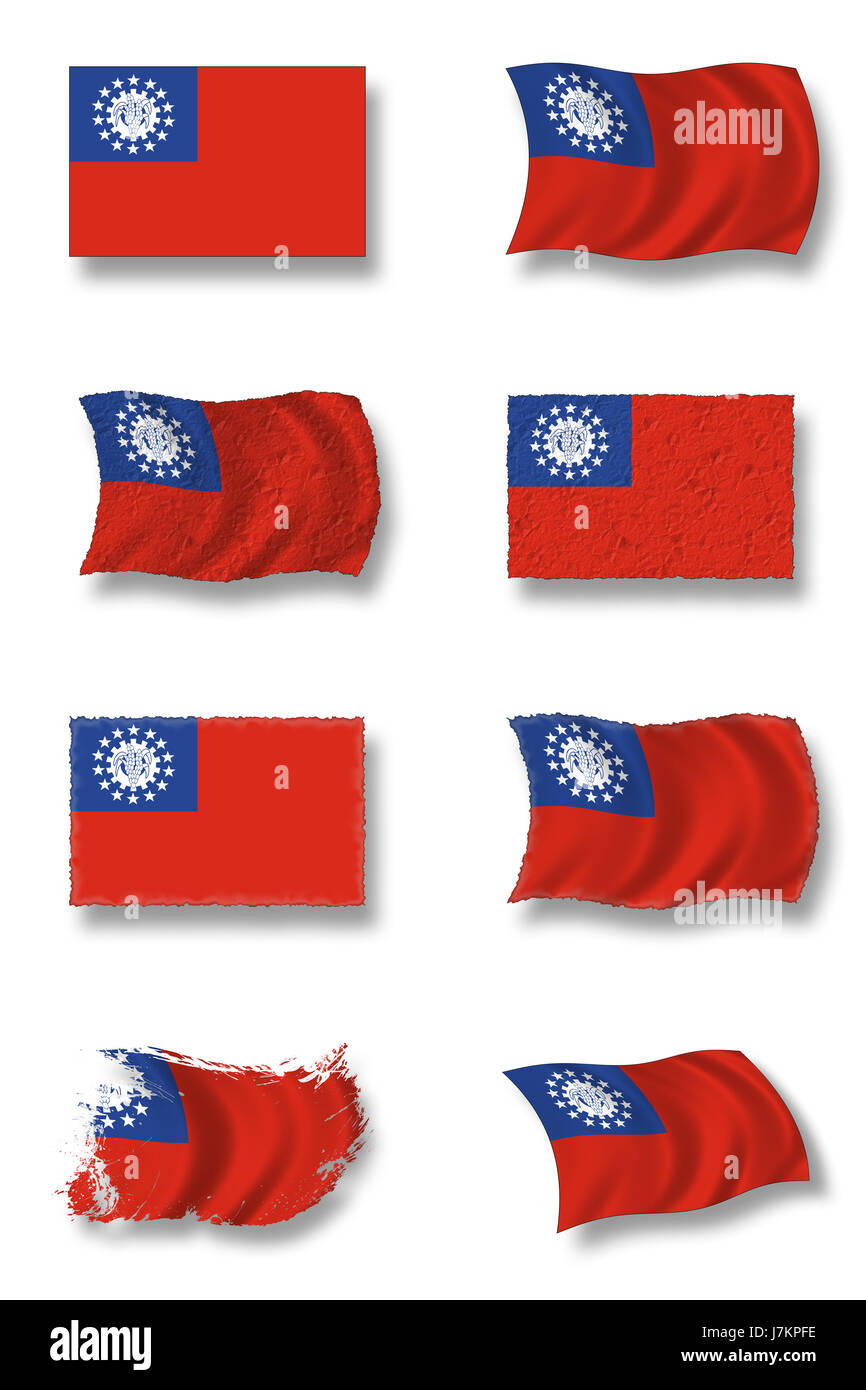 flag of myanmar Stock Photo - Alamy