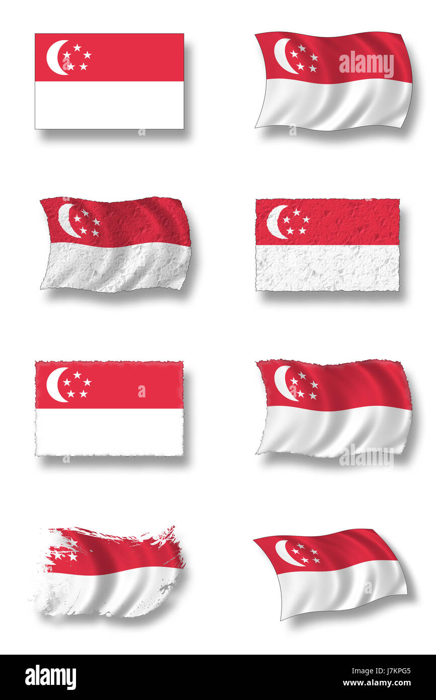 flag singapore national flag singapore blow national pictogram symbol ...