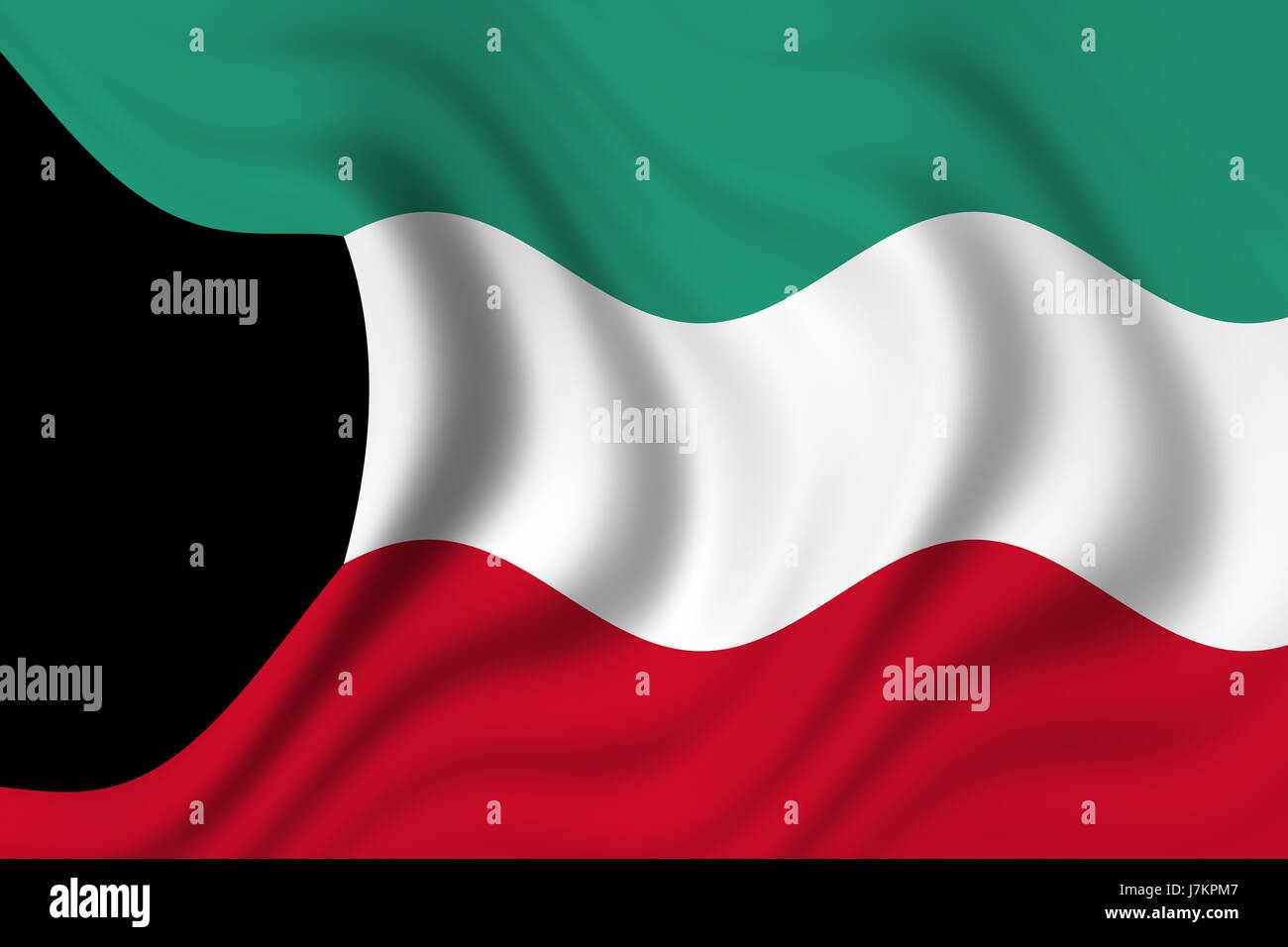 flag of kuwait Stock Photo - Alamy